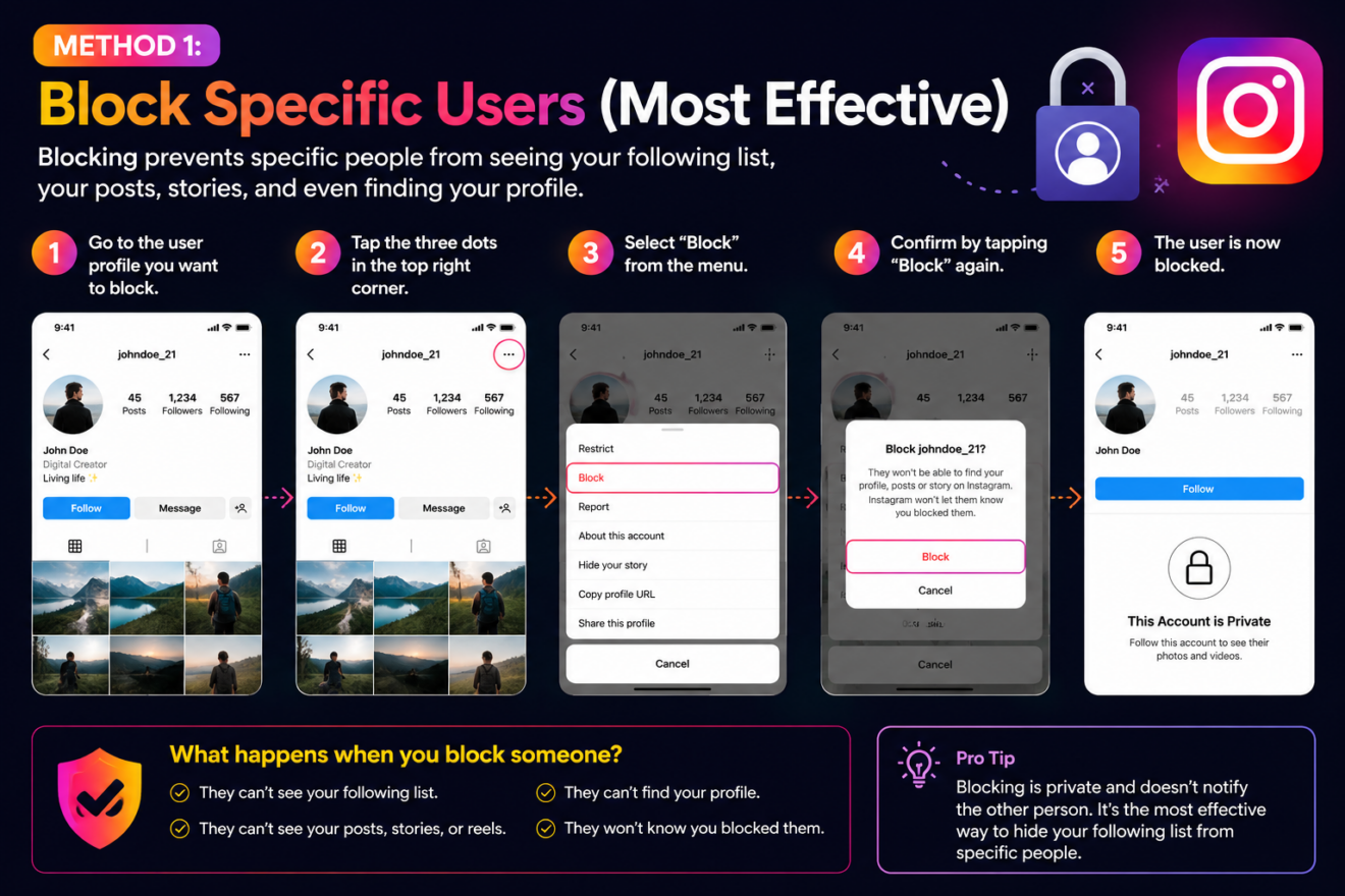 How to Hide Your Following List on Instagram Without Private Account ...